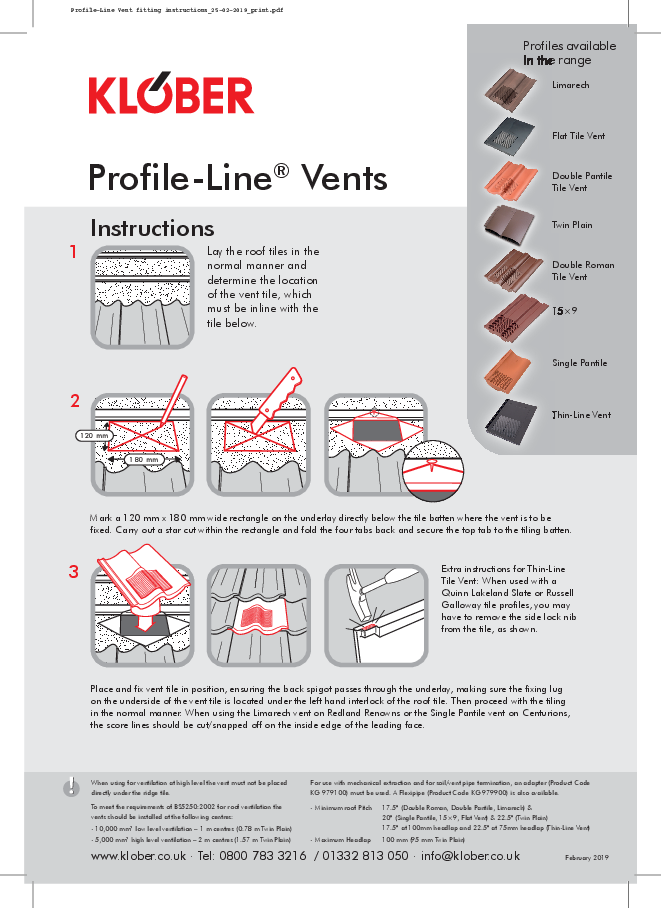 Klober Tile Vent Double Roman Terracotta | The Roof Shop