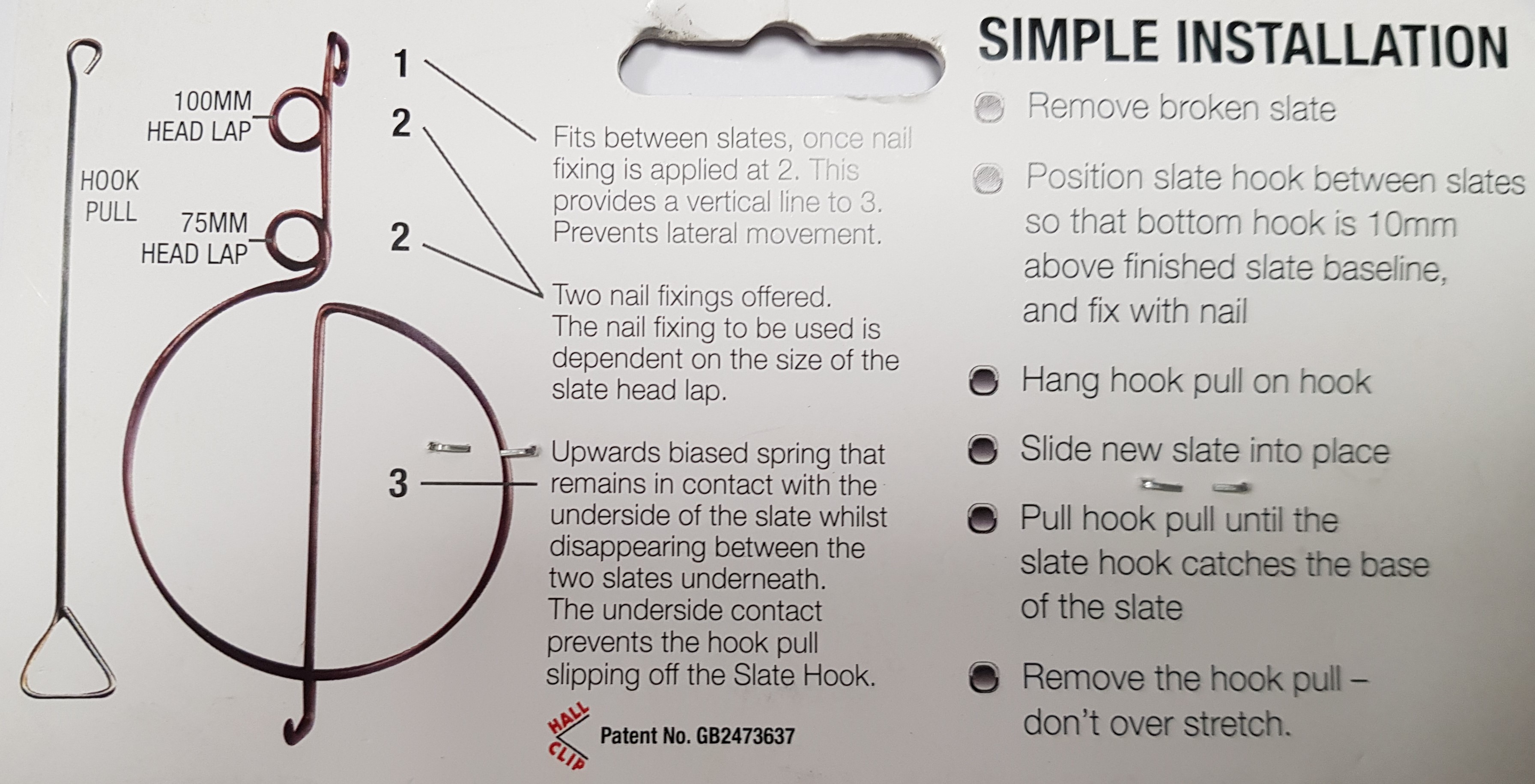 Easy-trim Hallhook slate fixing pack | The Roof Shop